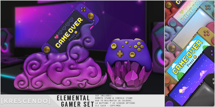 Second Life Marketplace - [Kres] Elemental Gamer Set